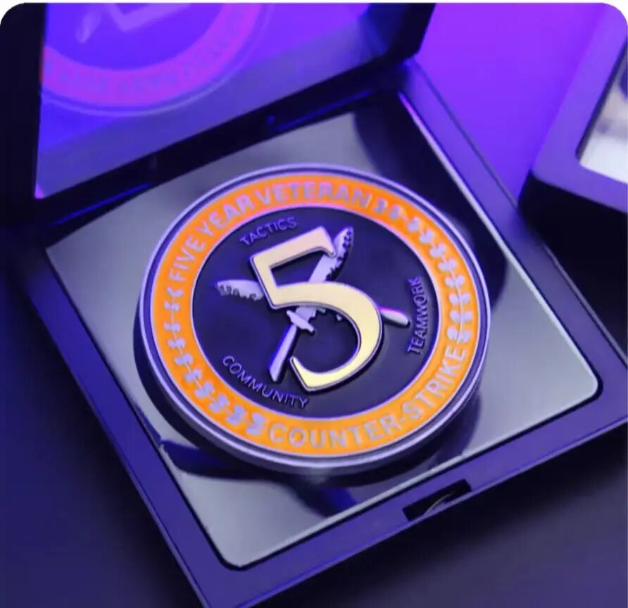 CSGO Counter-Terrorism Elite Global надежная игра вокруг 5-летней 10-летней памятной монеты из ветеранского сплава