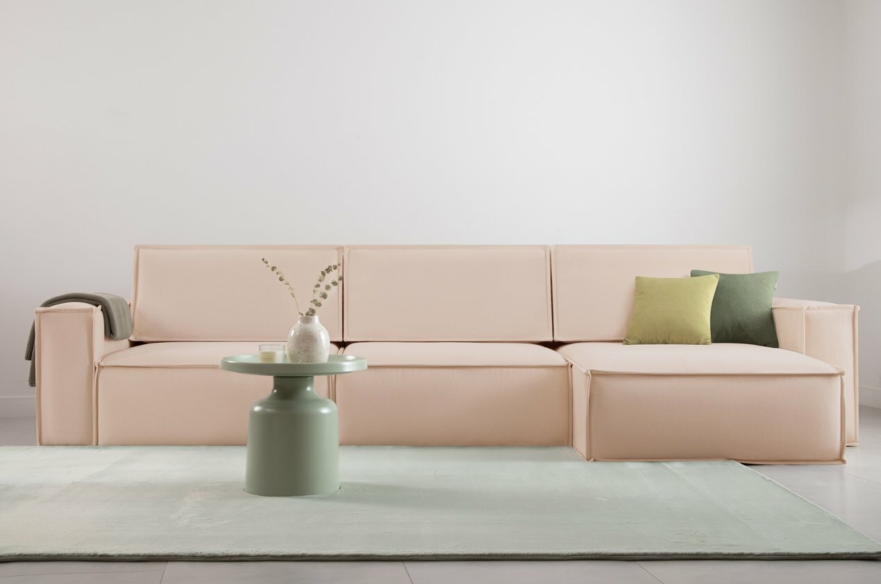 Диван угловой раскладной Divan.ru Эби-2 Велюр Карамельный, 354х167х87, спальное место 162х301, велюр, бежевый