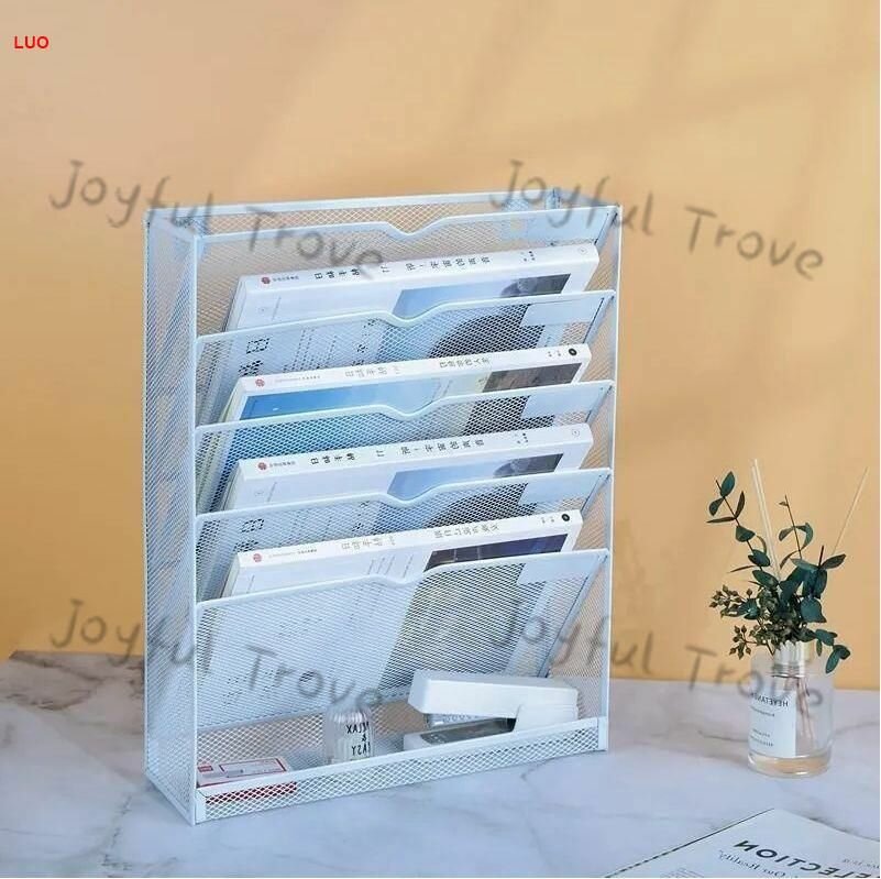 Лоток для бумаг, настольный и настенный, 5 секций. Органайзер для книг.