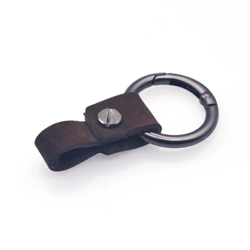 Брелок для ключей из натуральной кожи (первый слой), подвеска-кольцо из натуральной кожи, креативный кожаный ремешок