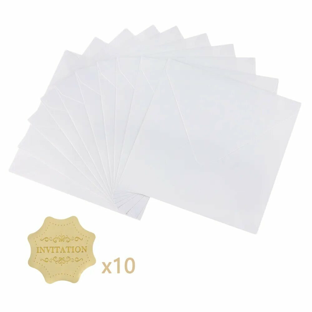 10 PCS/lot Квадратные бумажные конверты