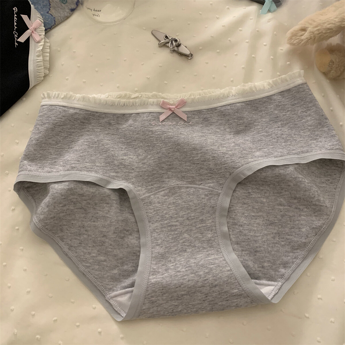 Не волнуйтесь, 7A расширенные и расширенные антибактериальные трусики из чистого хлопка для девочек, средняя талия, мягкие хлопковые девичьи трусы