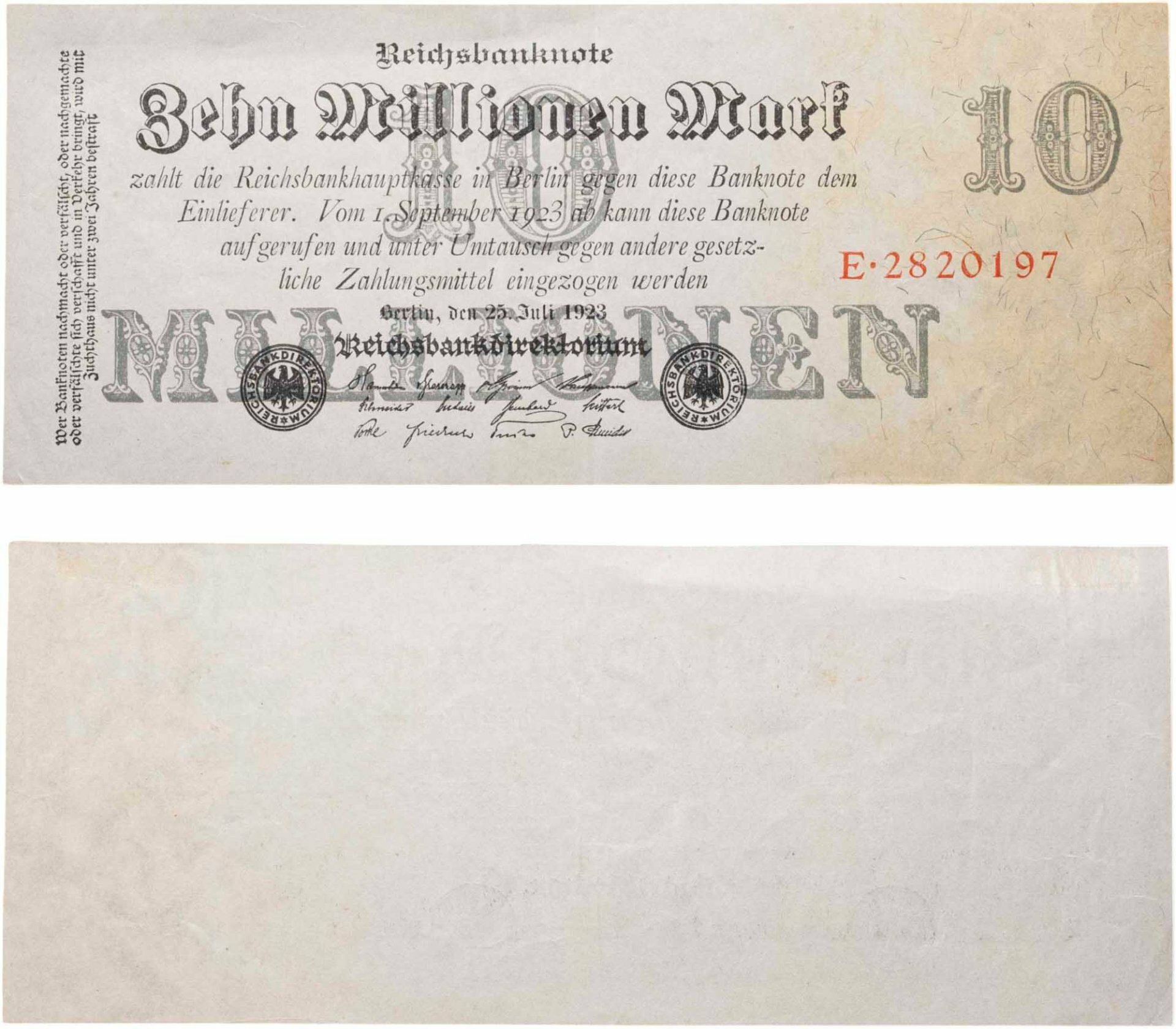 Германия 10000000 10 миллионов марок 1923 Веймарская республика