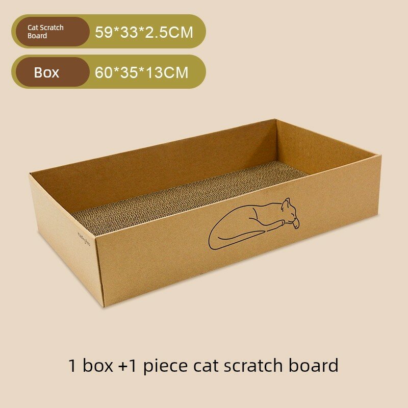 Картонная доска для когтей кошек, лежанка и лоток для кошек «все в одном», износостойкая, устойчивая к царапинам, не
