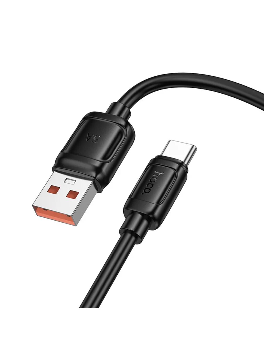 USB Кабель Type-C, HOCO, X115, 100W, 1 метр длина, цвет черный