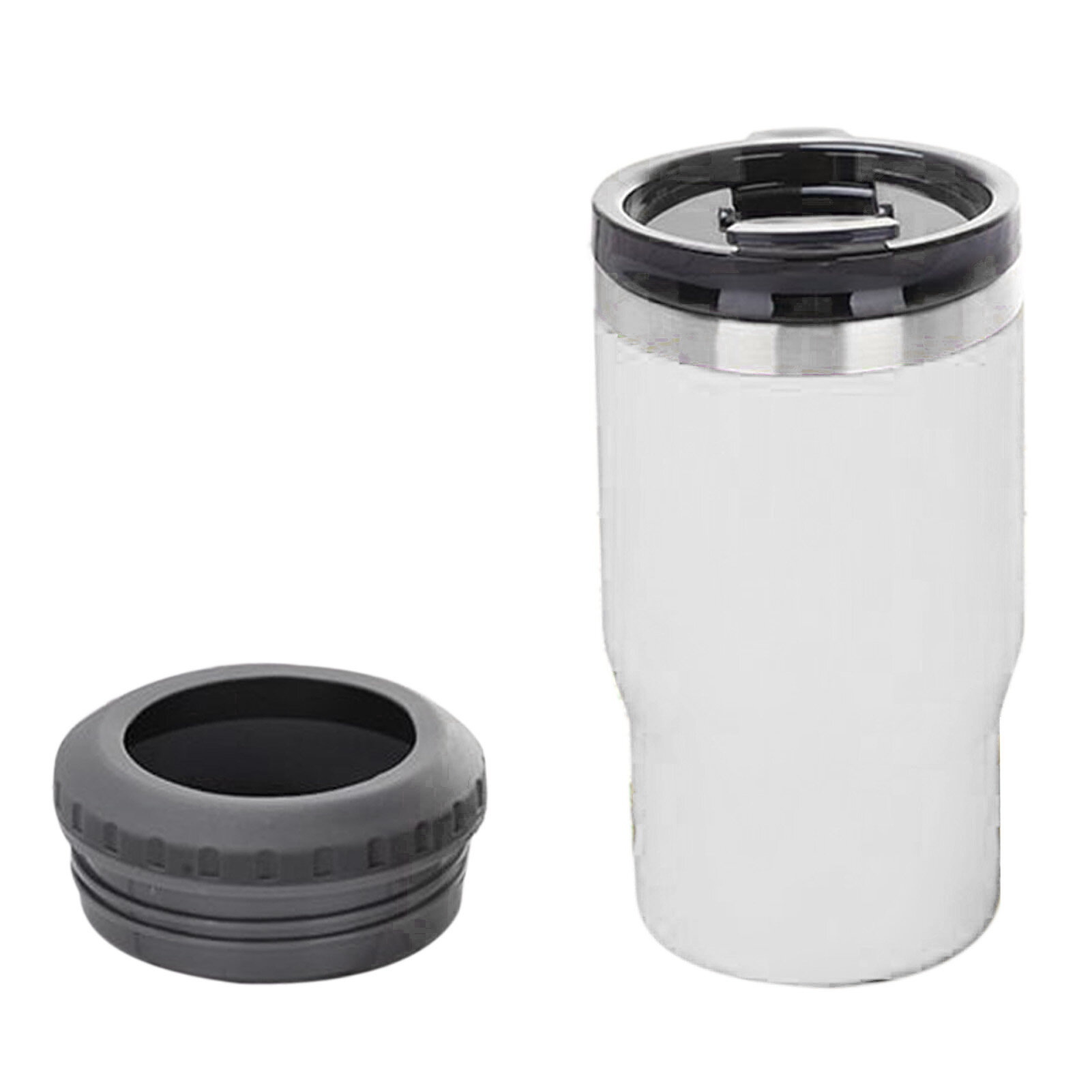 14oz Can Bottle Insulated Holder 304 Stainless Steel Cooler for Outdoor Drinking Car White