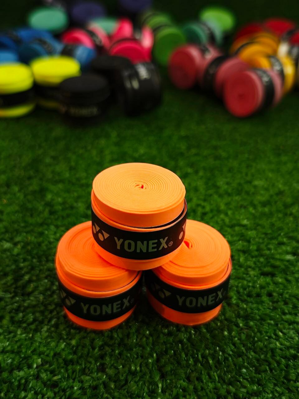 Намотка для теннисной ракетки yonexA01 x 3 оранжевая