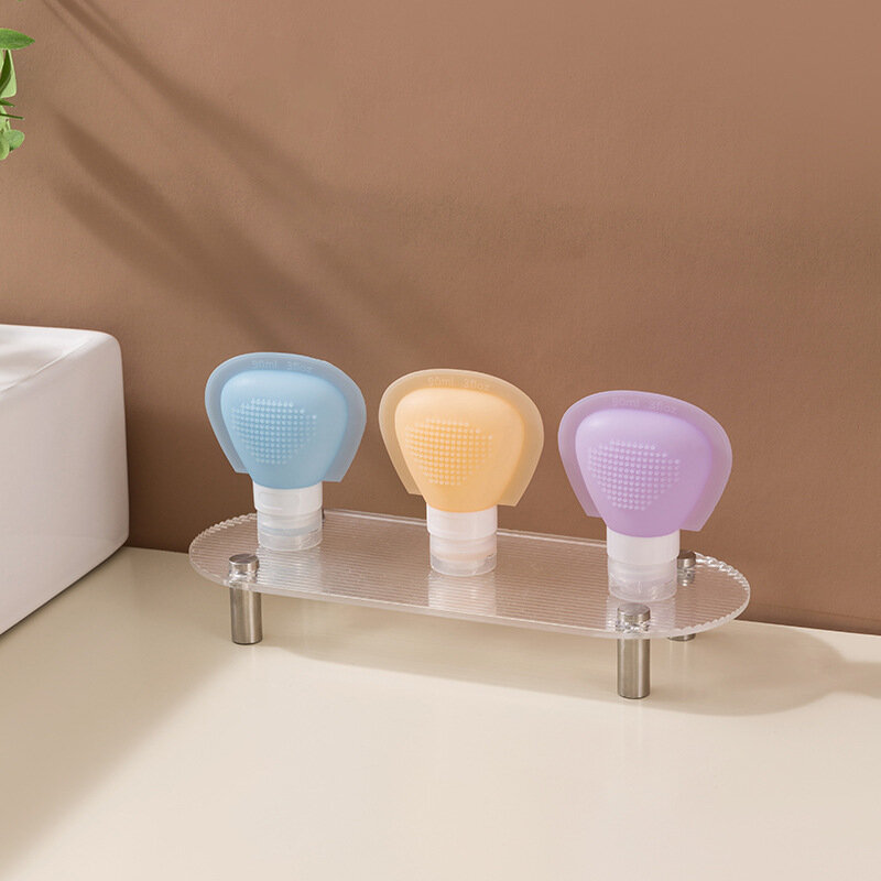 Силиконовая дорожная бутылка-дозатор для шампуня, геля для душа, необходимая для путешествий, портативный удалитель макияжа, пробник масла, пустая бутылка