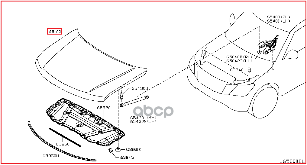 Капот NISSAN арт. F510M1LAMA