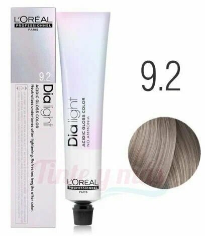 Полуперманентный краситель LOREAL PROFESSIONNEL Dia light, 50 мл 9,2. Светлый блондие перламутровый.