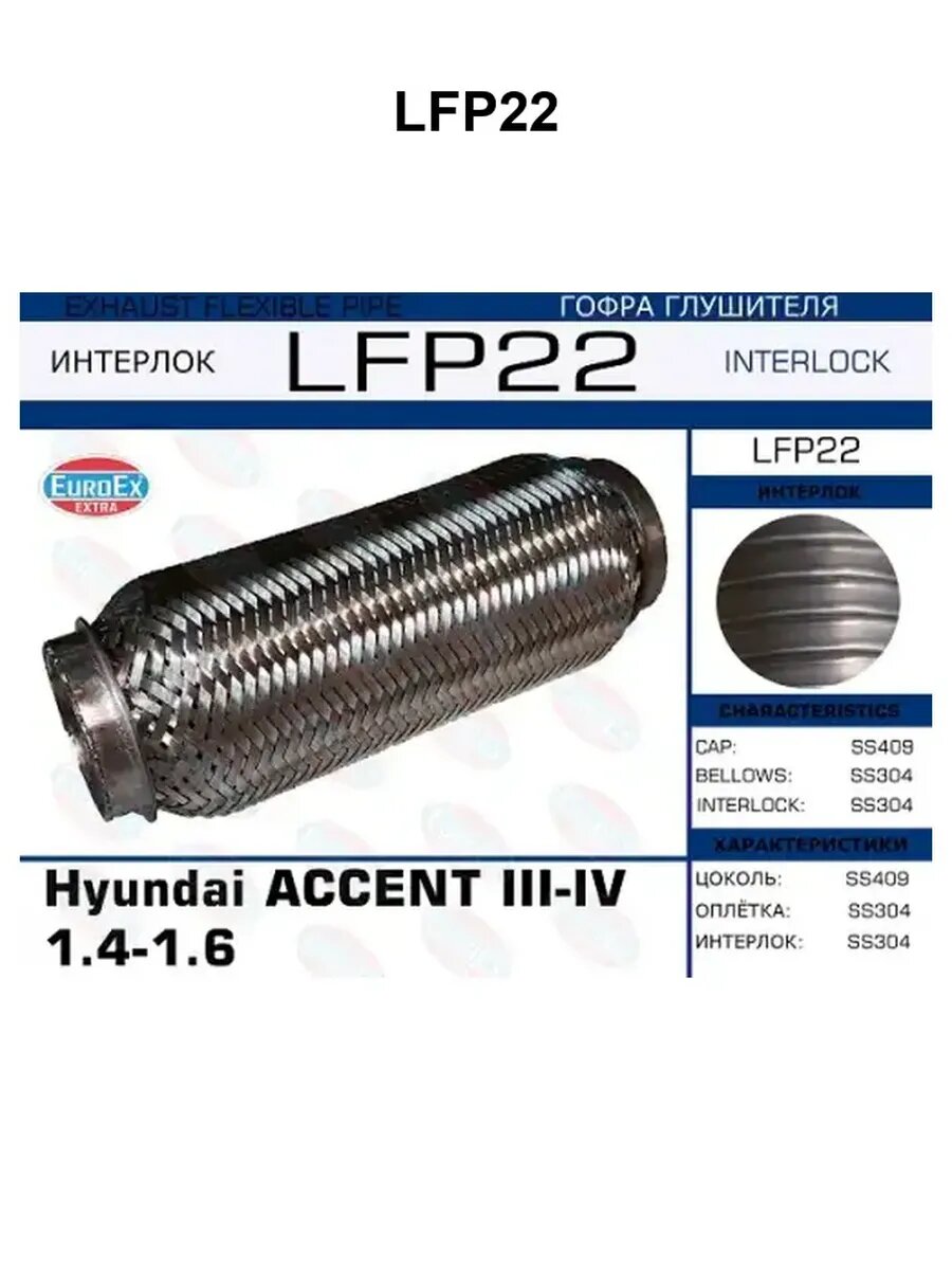 LFP22, Гофра глушителя EUROEX