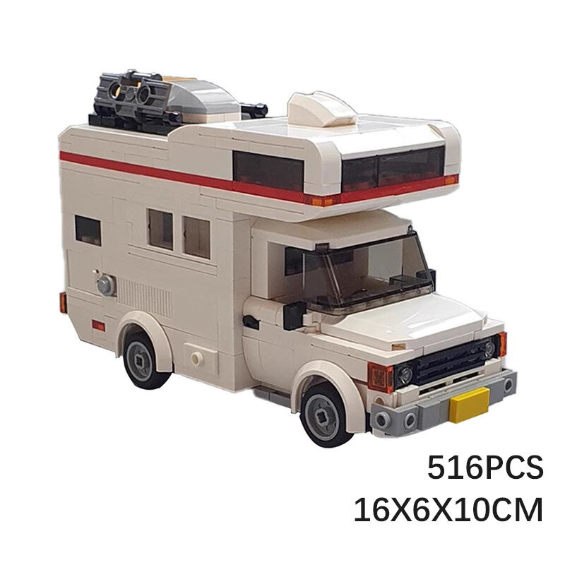 Строительные блоки MOC, кемпер Ford Transit, игрушка из мелких частиц