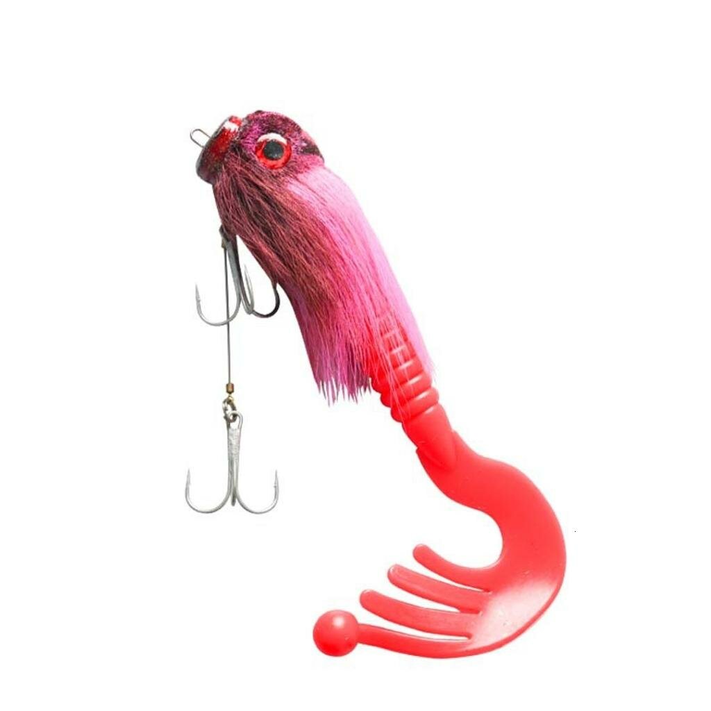Плавающая приманка-мышь 30 см с раздвоенным хвостом, 05