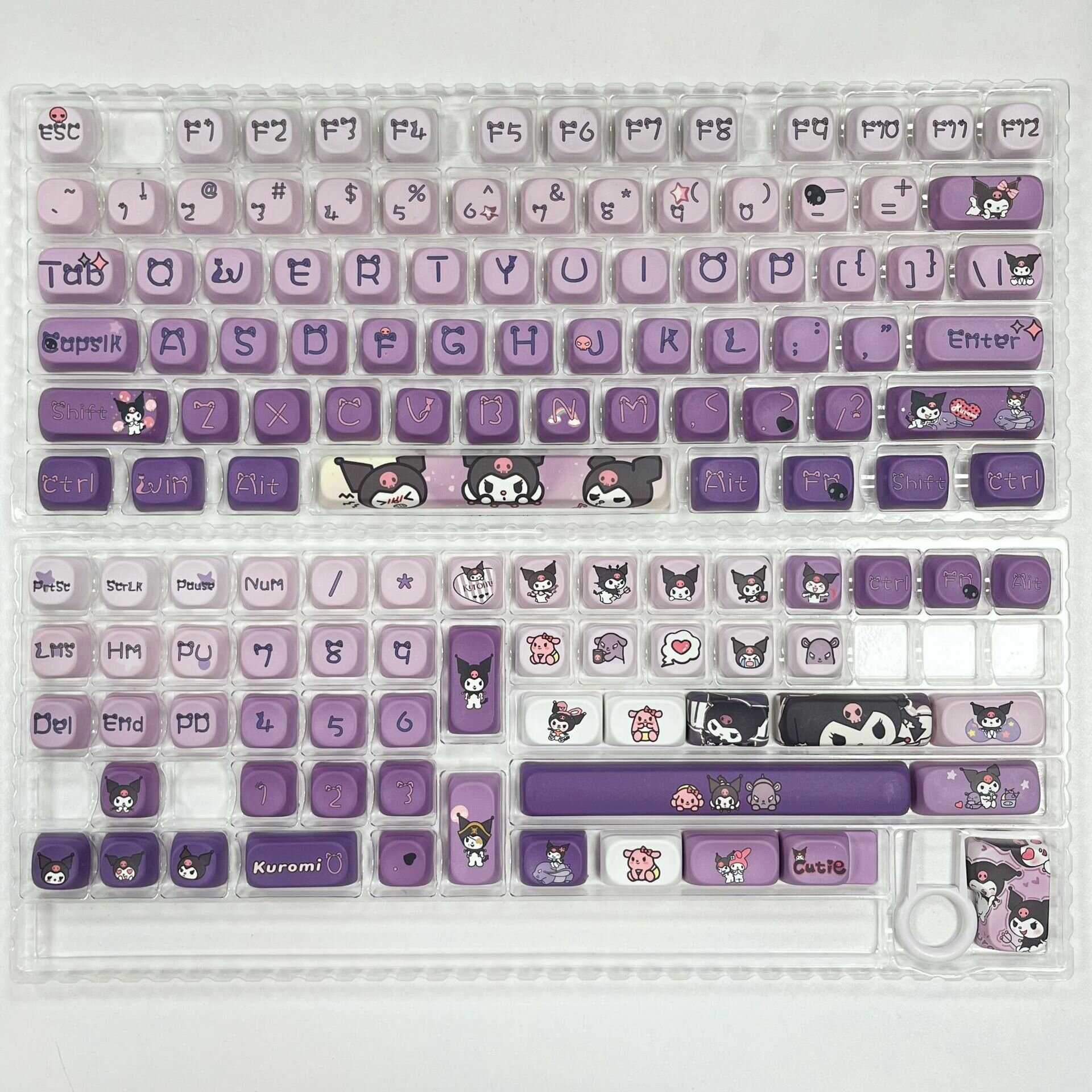 Новая клавиатура Hello Kitty с сублимацией, совместимая с MOA, проводная, с индивидуальными клавишами, высокая эстетика, милая для девочек