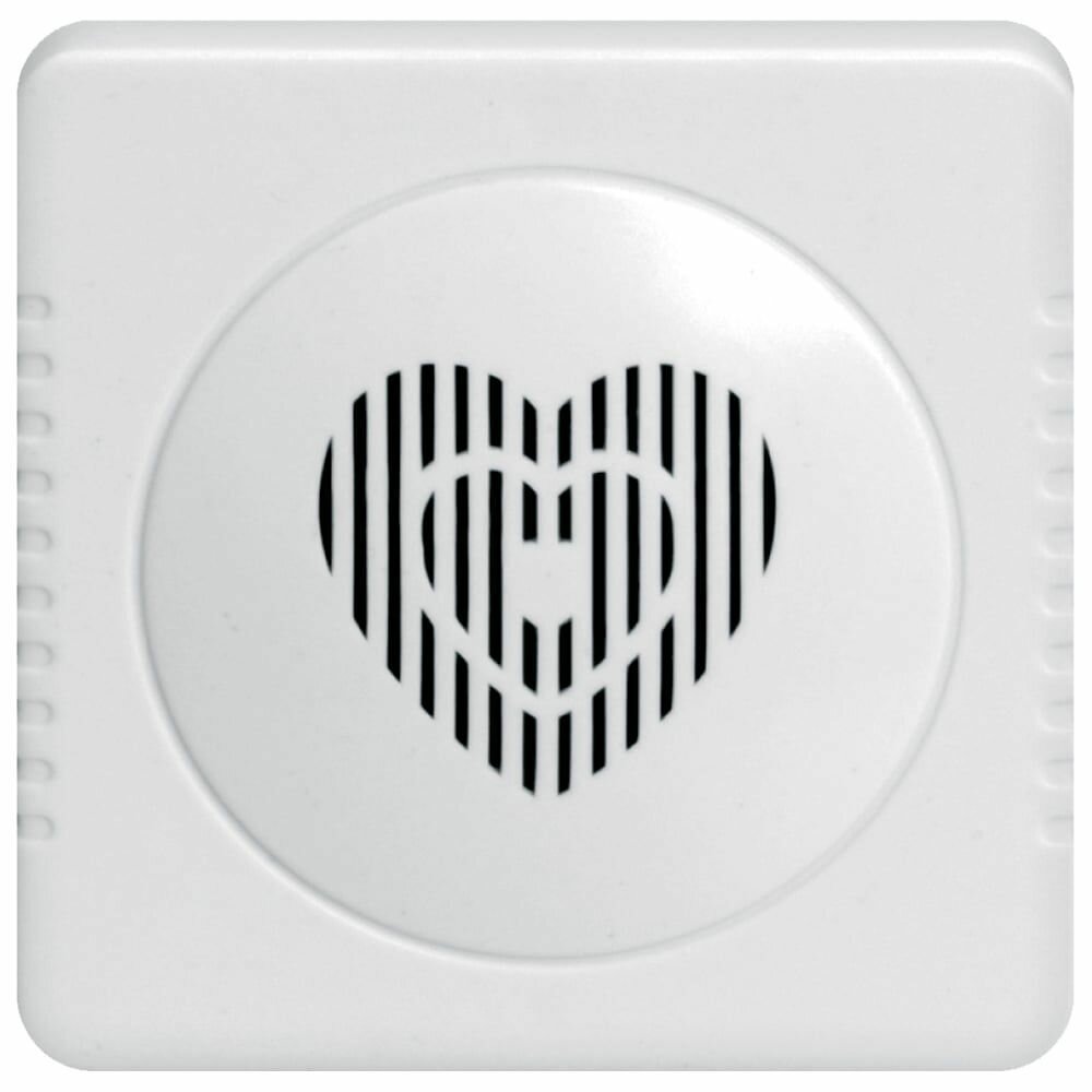 Звонок проводной Сюрприз 12 мелодий с питанием от батареек с кнопкой и проводом 2AAх1.5В 80-90дБА бел. Мономах СР-02Б