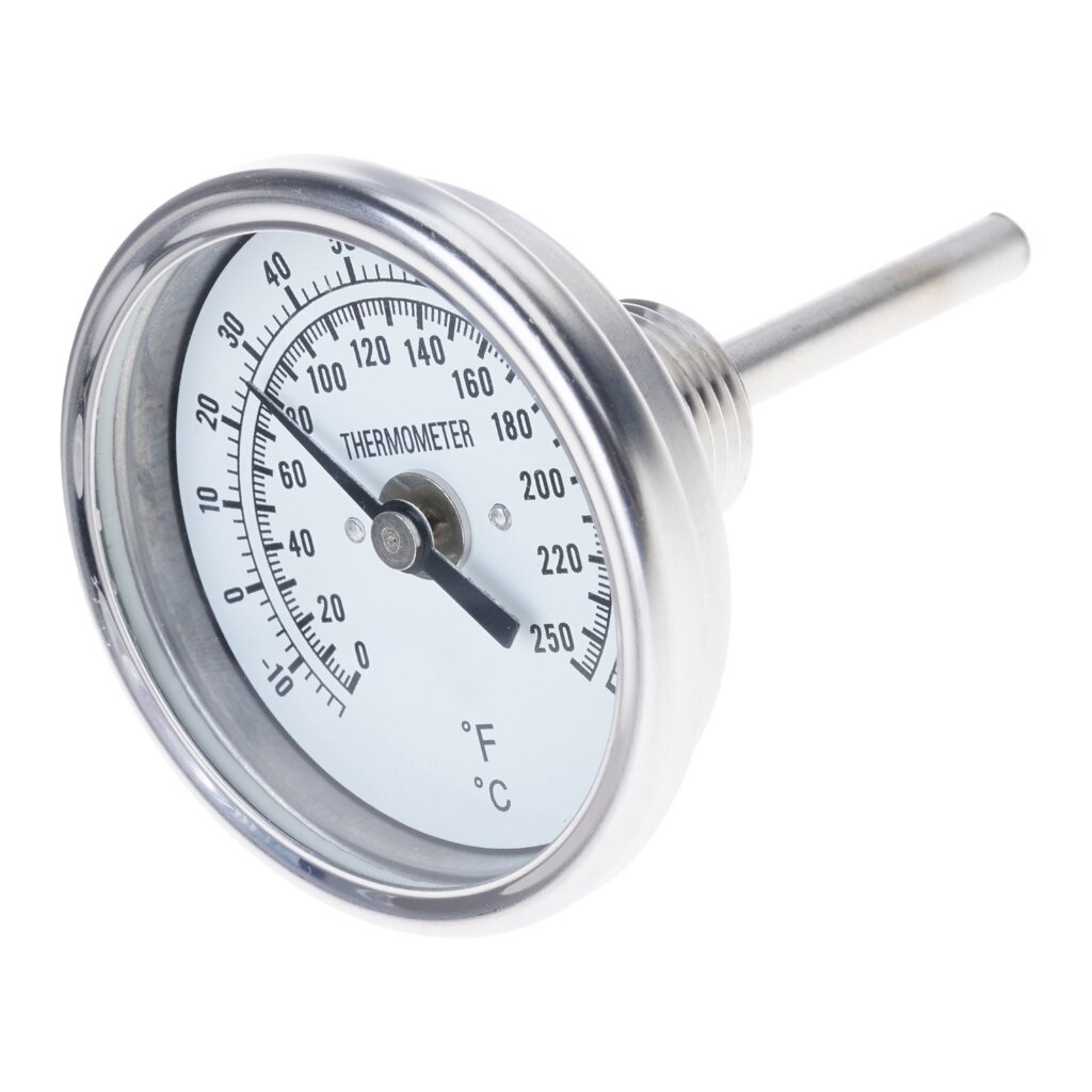 Термометр Для Домашнего Пивоварения Из Нержавеющей Стали По Цельсию Фаренгейту Датчик Температуры Дистилляции Воды Биметаллический 1/2 "NPT 2"Стержень