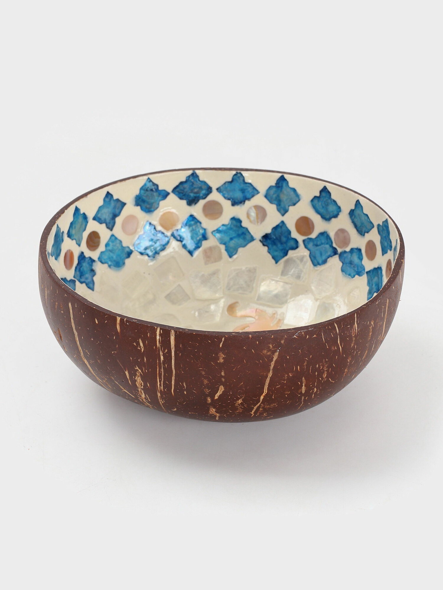 Чаша "Тайланд", 14x14x6 см, кокос, цвет: коричневый, текстура: гладкая