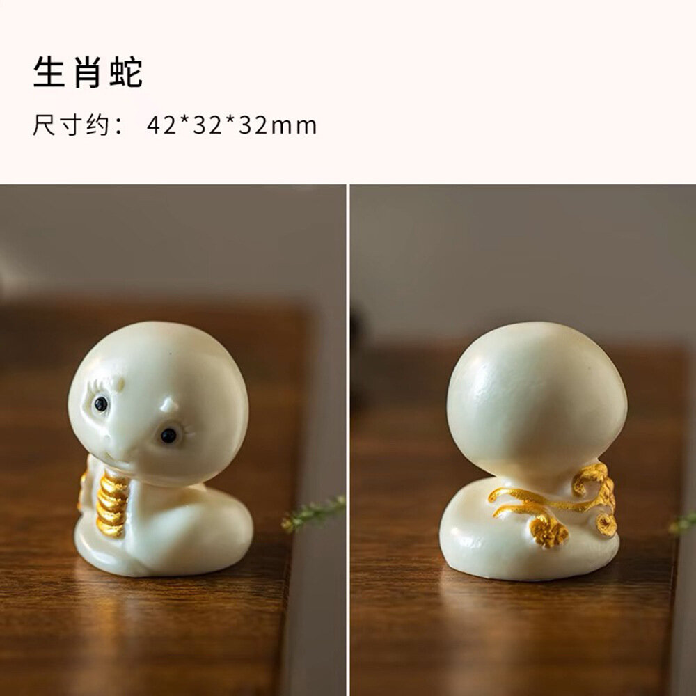 Резьба по фруктам цвета слоновой кости, позолоченные зодиакальные фигурки: крыса, бык, тигр, кролик, дракон, змея, лошадь, овца, обезьяна, курица, собака, свинья, настольное ремесленное украшение