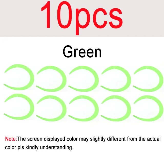 ЛIONRIVER силиконовые блесны для рыбалки 10 шт Зеленый, 10pcs Green