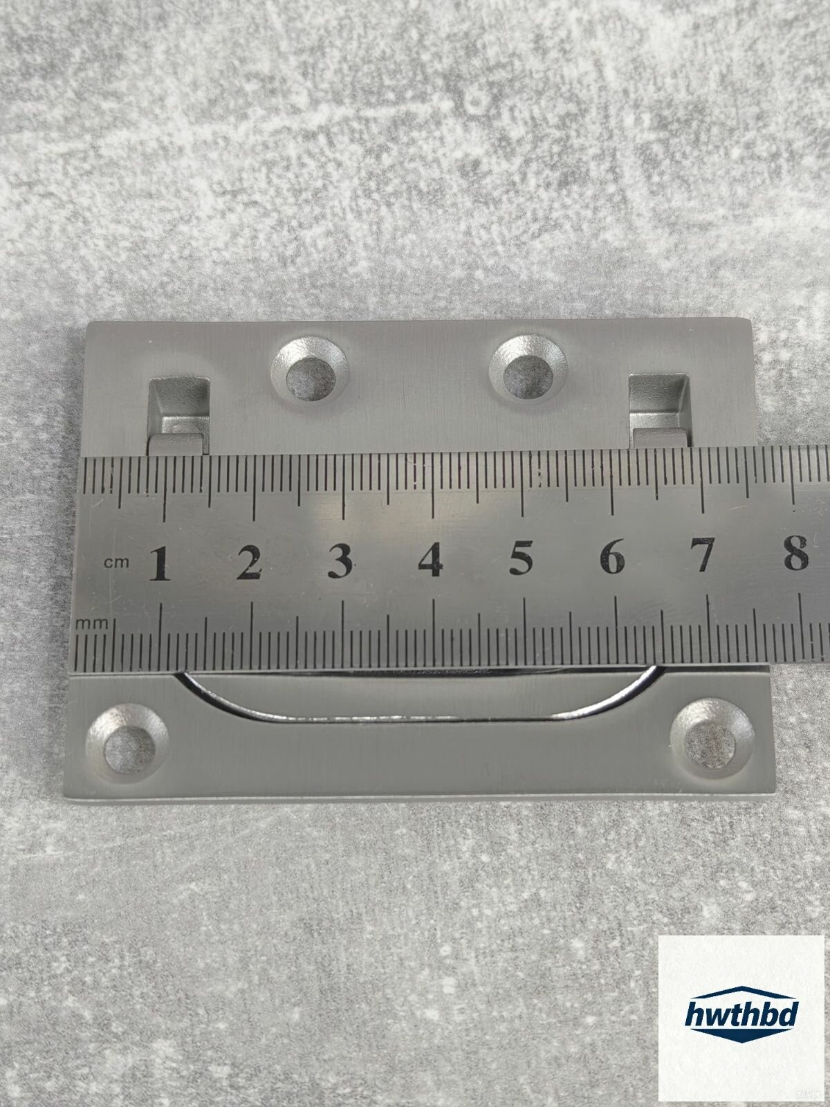 Ручка для люка погреба скрытая 76x57 мм (откидная рукоятка из нержавеющей стали, врезная установка в крышку или пол)