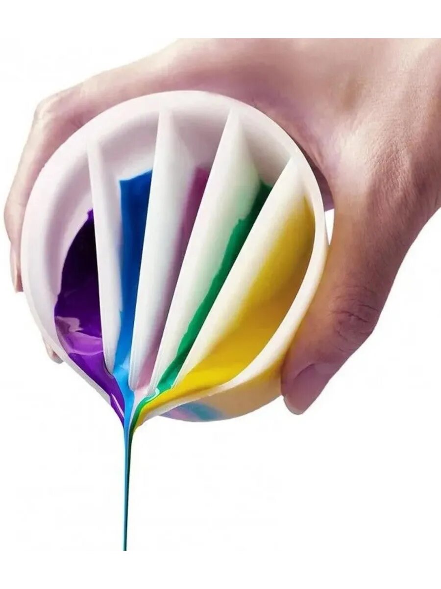 Силиконовый стаканчик для Флюид арт 5 секции