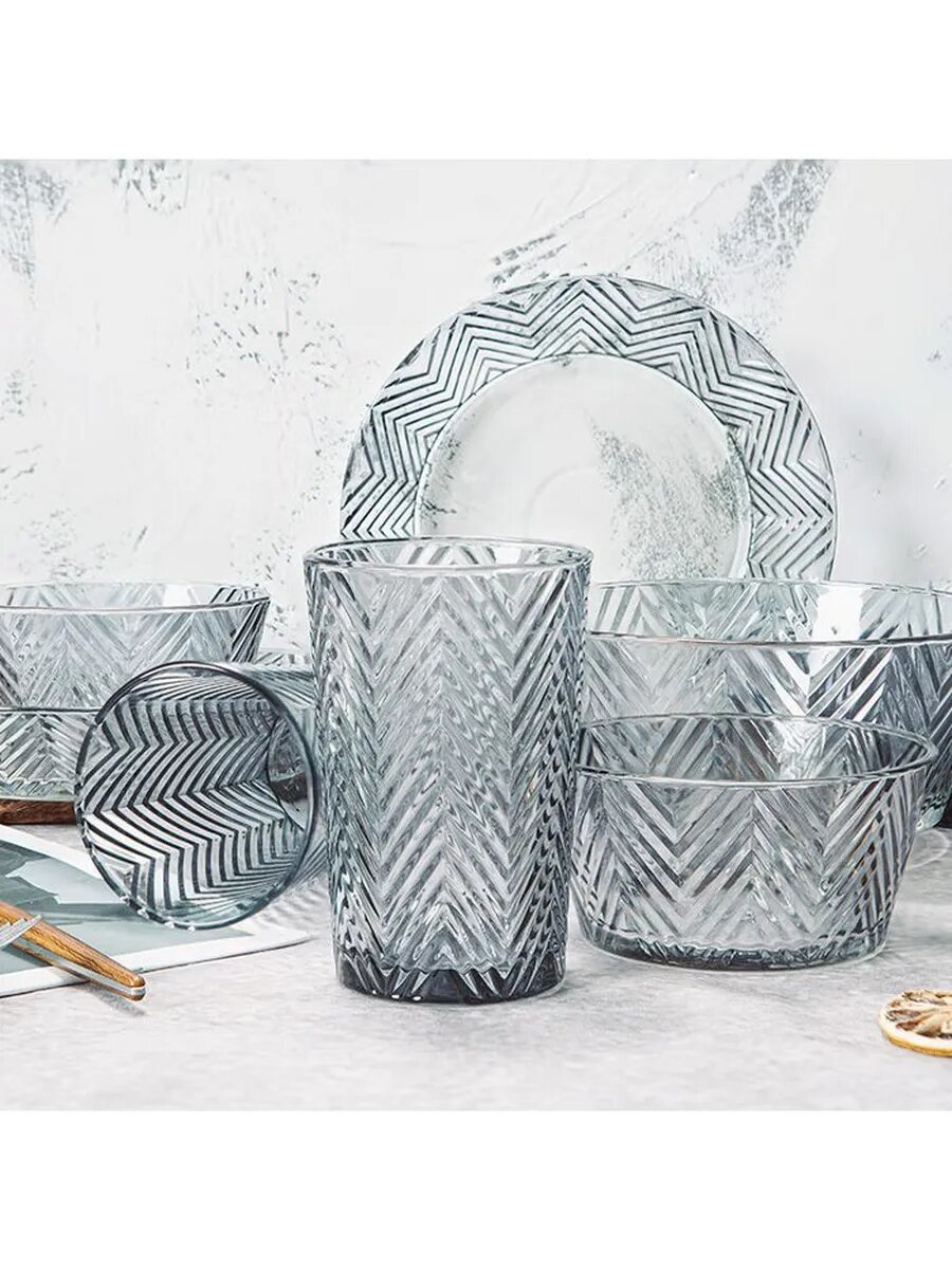 Набор посуды Femi Life Qianye Yili 7 предметов, стекло