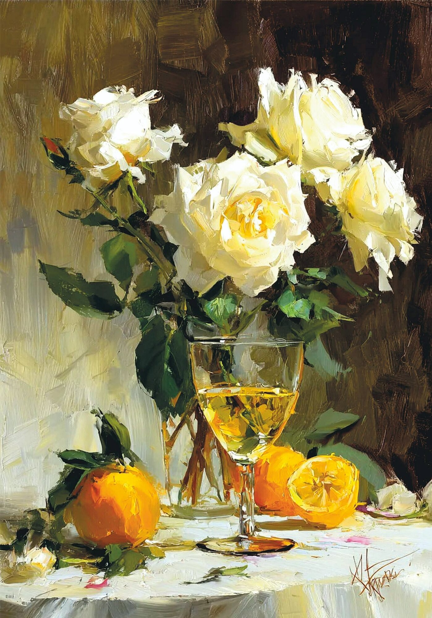 Пазл деревянный "Нежность чайных роз", натюрморт, 120 фигурных деталей, А4 схема сборки, Пазлбург