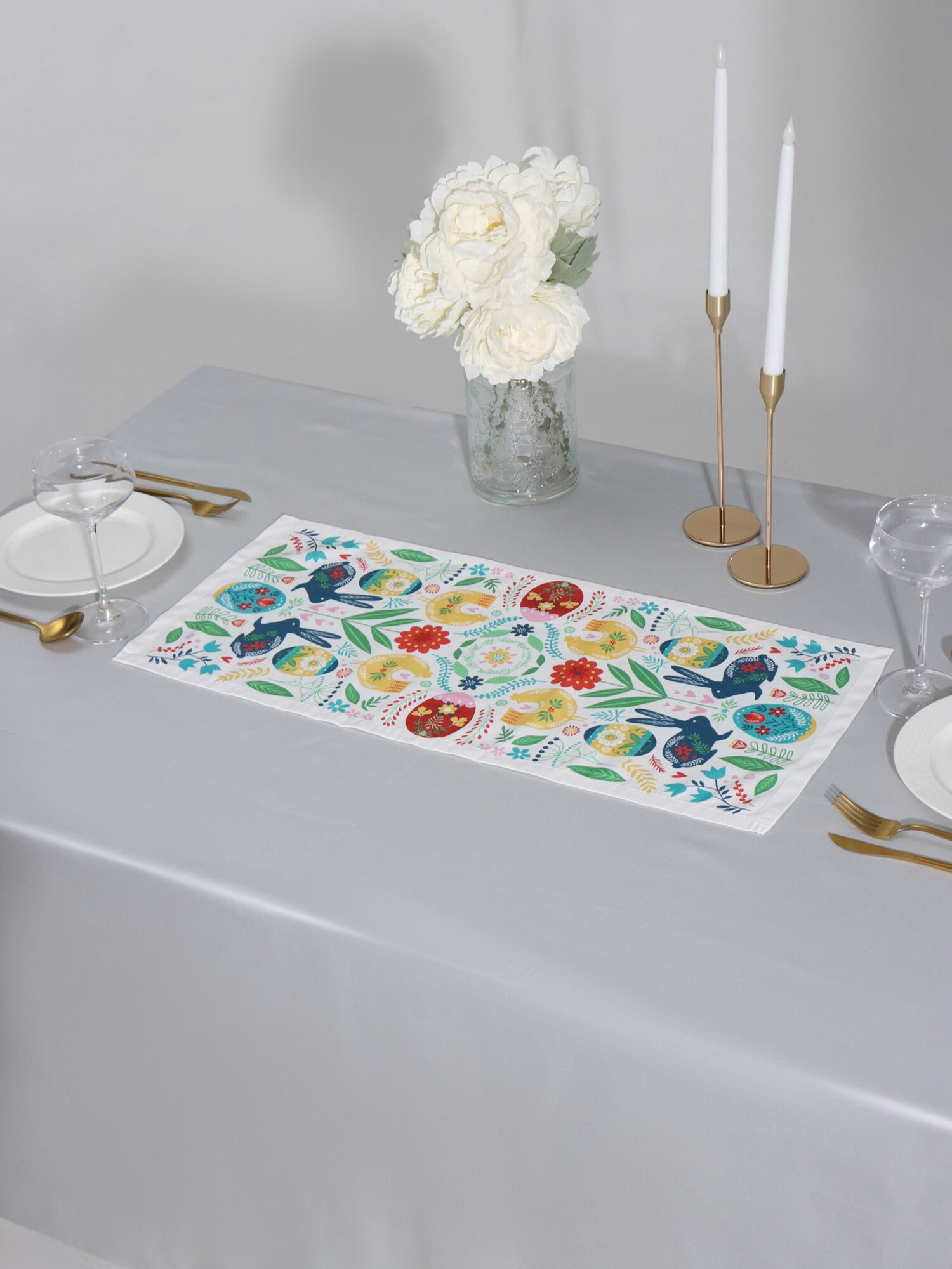 Дорожка на стол "Этель. Пасхальная скандинавия", 30x70 см, 100% хлопок, саржа 190 г/?2