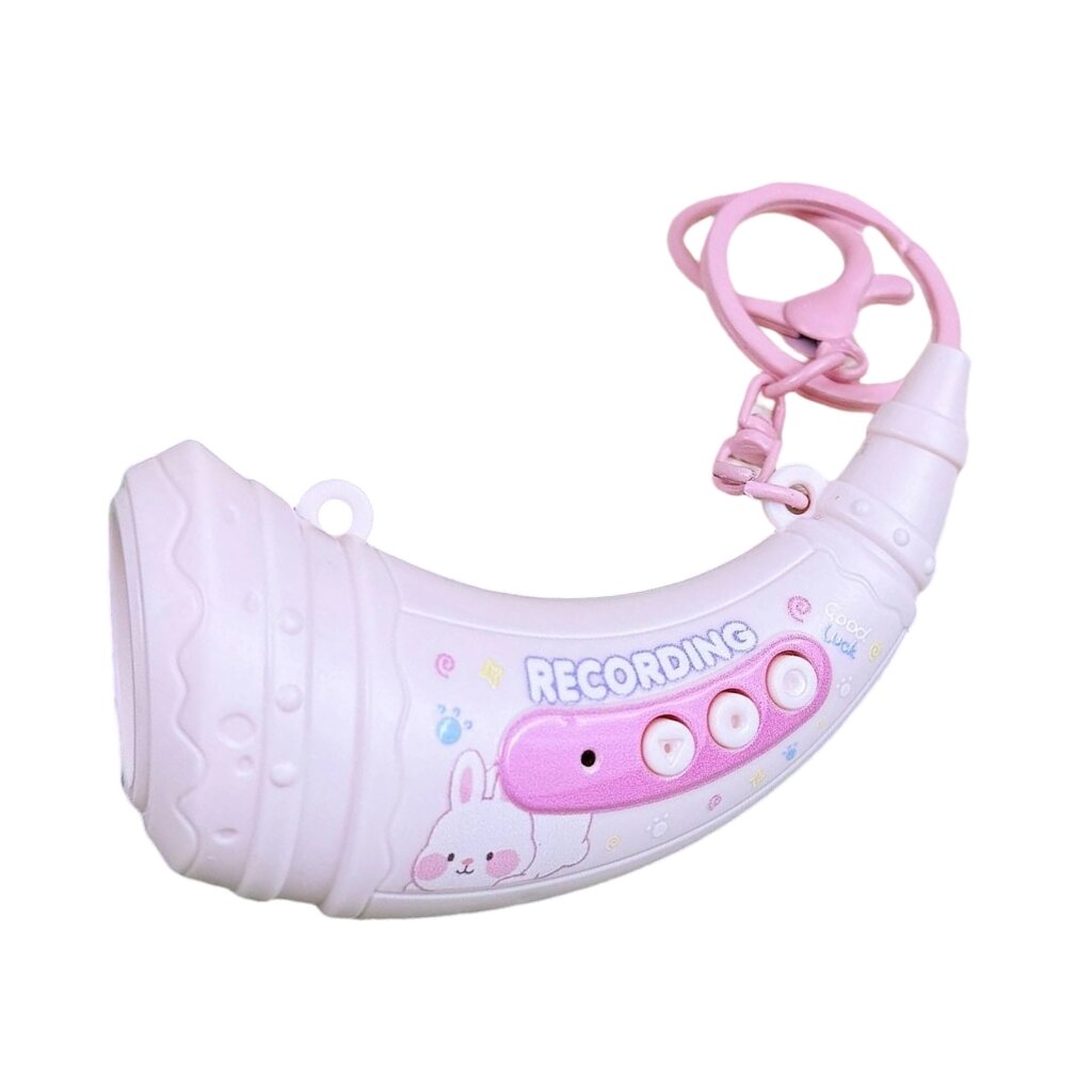 Проигрыватели музыки в форме рожка диктофона креативной формы для детской игры с воображением, для украшения брелков, сумок