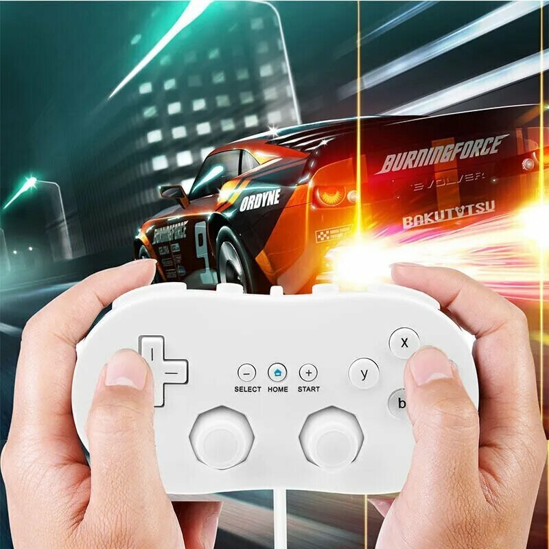 1x Проводной классический контроллер для Nintendo Wii/Wii U Remote