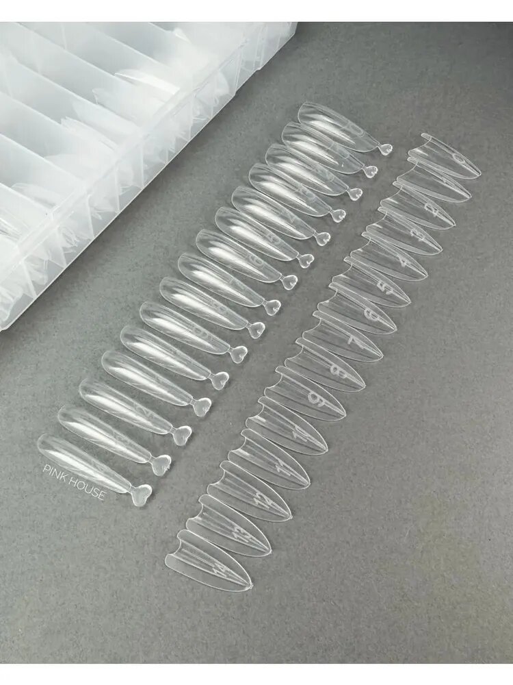 PiNK HOUSE Формы для наращивания ногтей верхние, сэндвич арочные миндаль 120 шт.