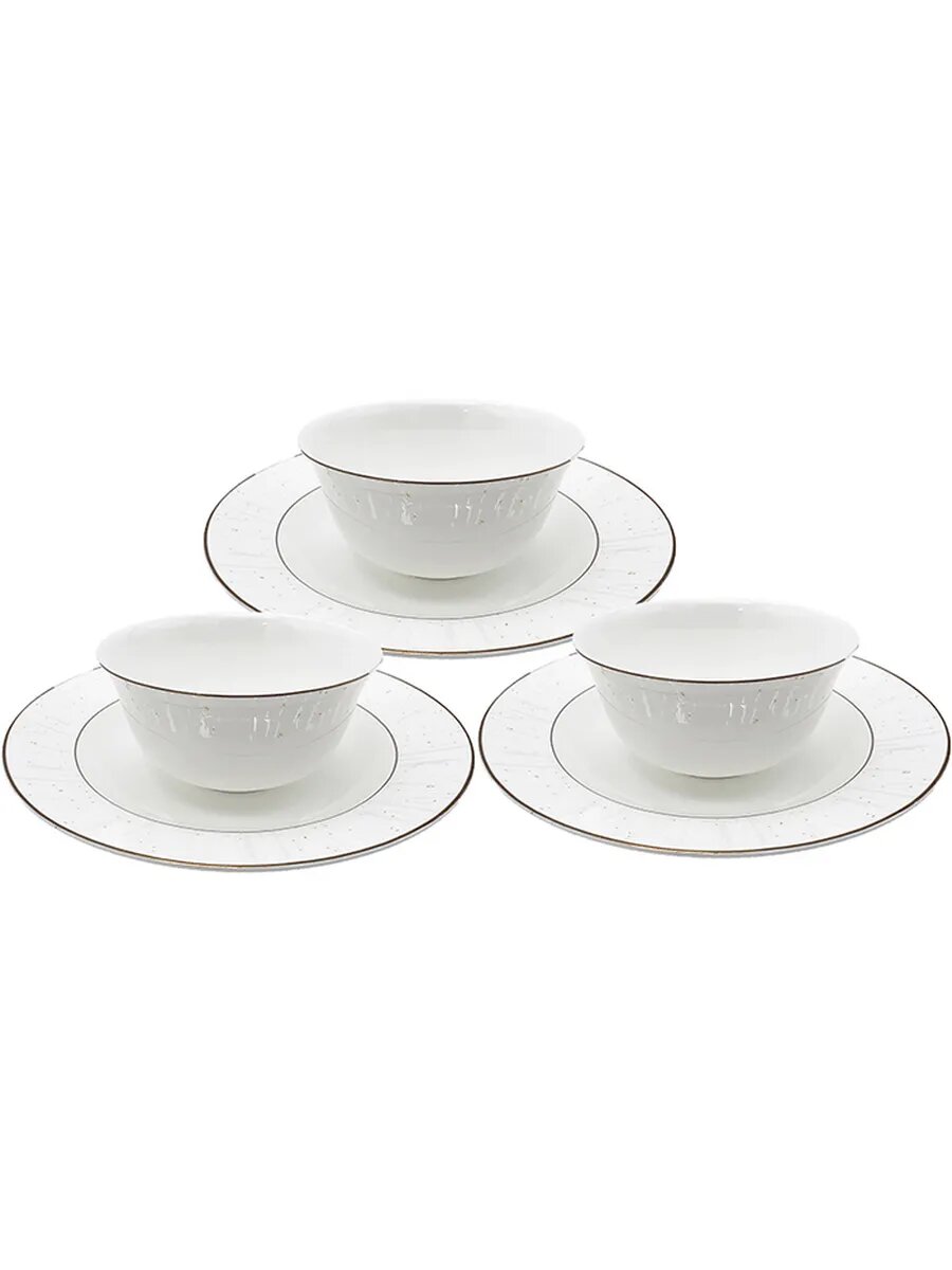 Набор посуды Corelle 6 предметов, белый, костяной фарфор