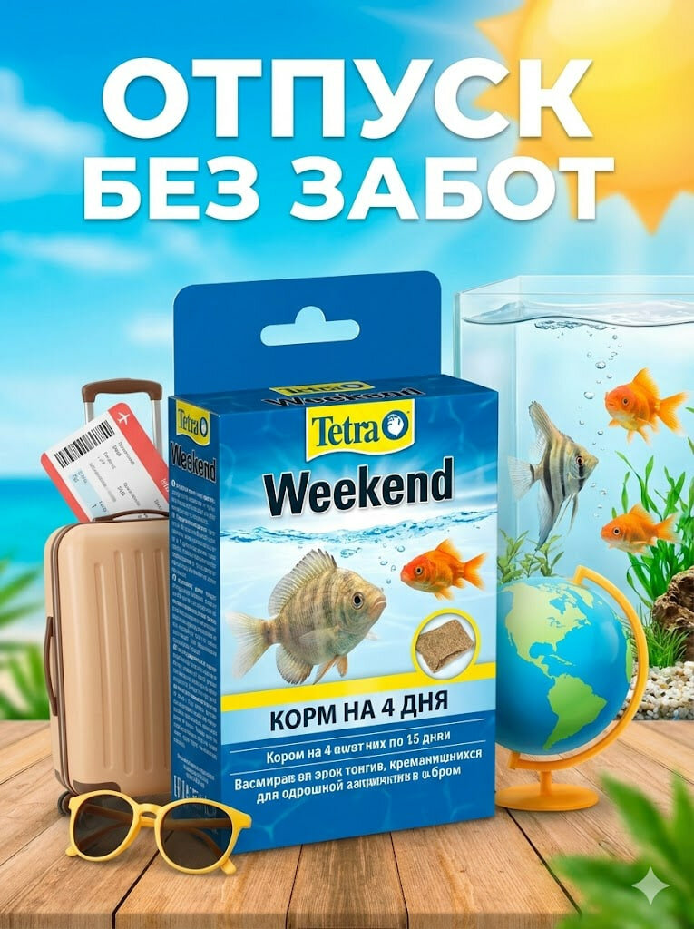 Tetra Weekend корм для рыб в палочках "отпуск 4 дня" 20 шт.