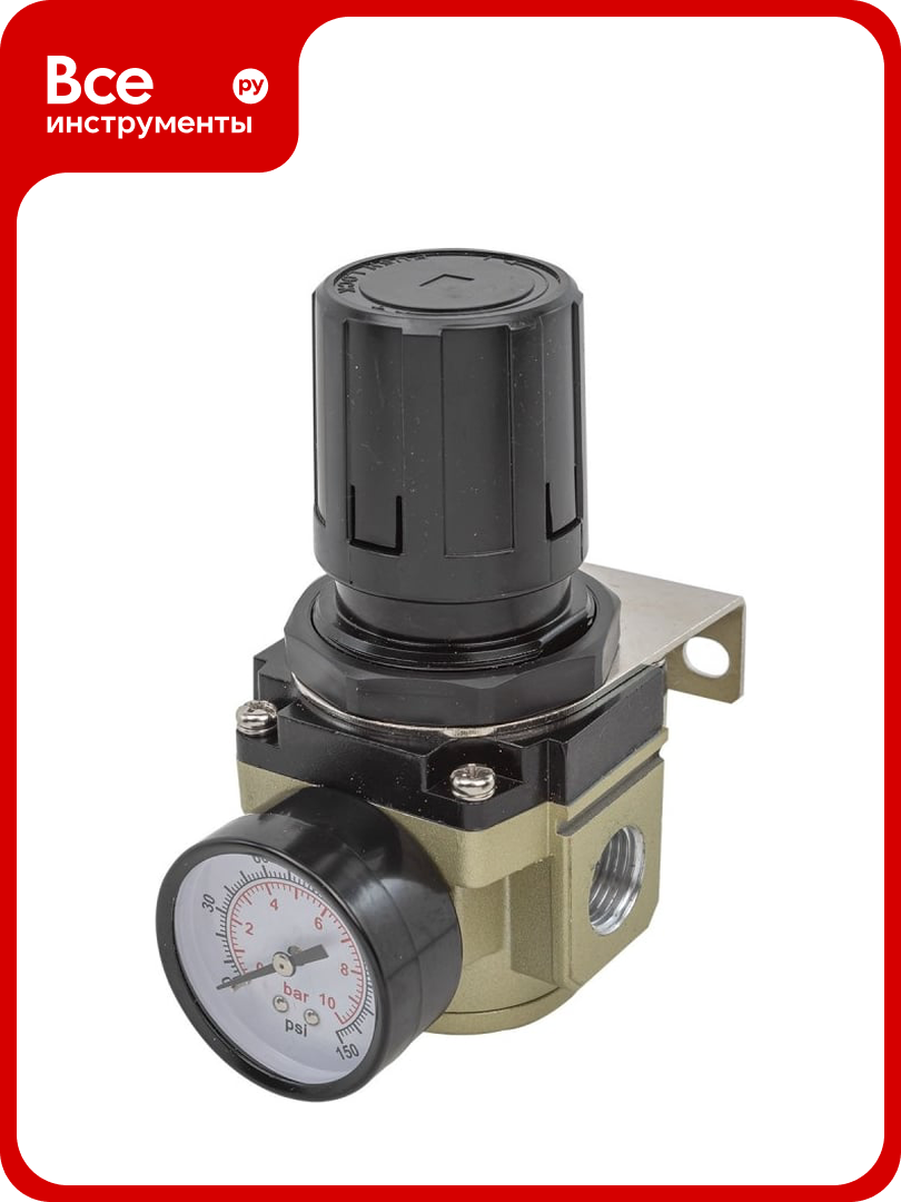 Регулятор давления воздуха (1/2", 0-10 bar, рабочая температура 5-60°) Forcekraft FK-AR4000-04(54412)