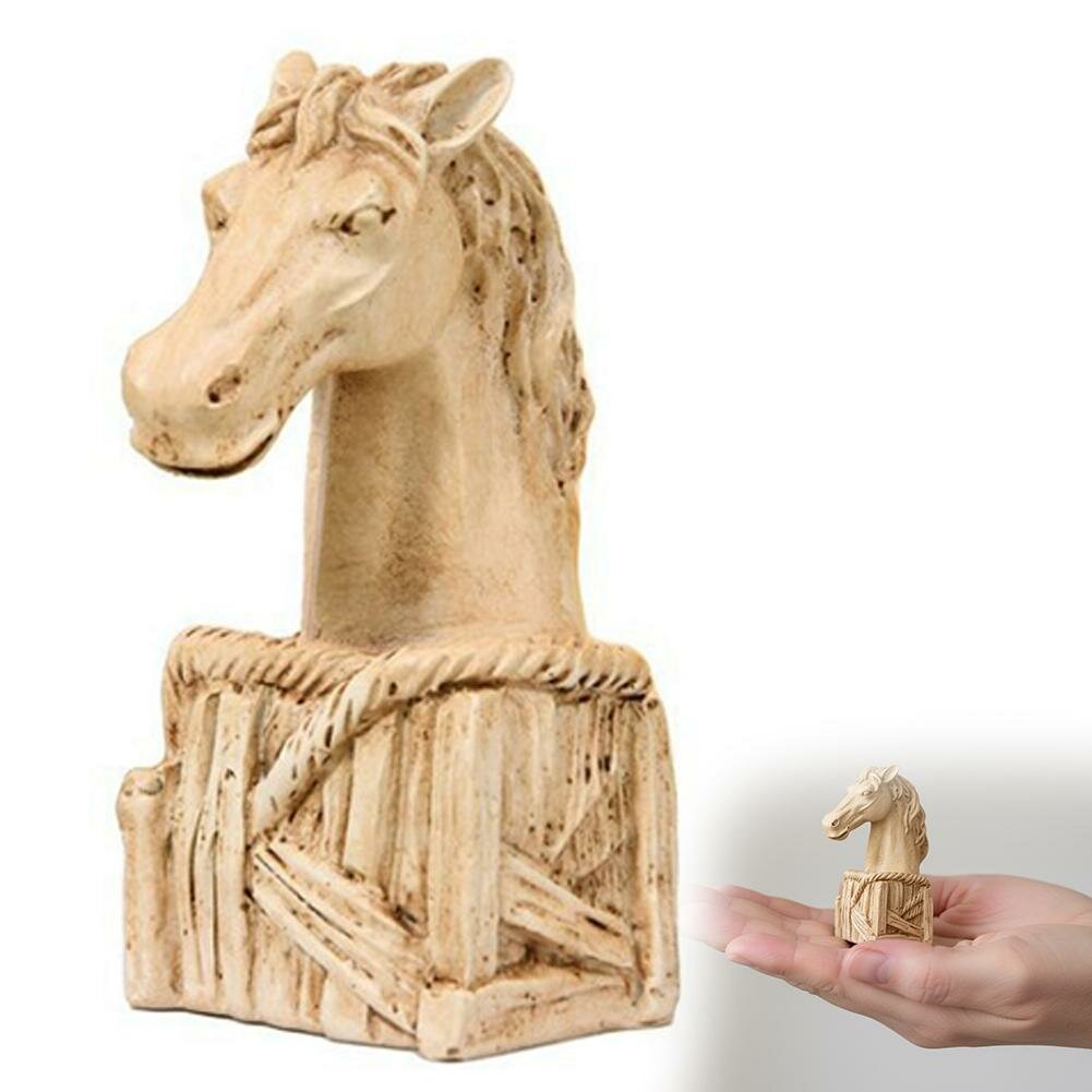 Статуэтка «Золотая голова лошади» от BaYuYPOO, скульптура головы лошади из смолы, антикварное украшение для офиса, гостиной, книжной полки, камина, стола.