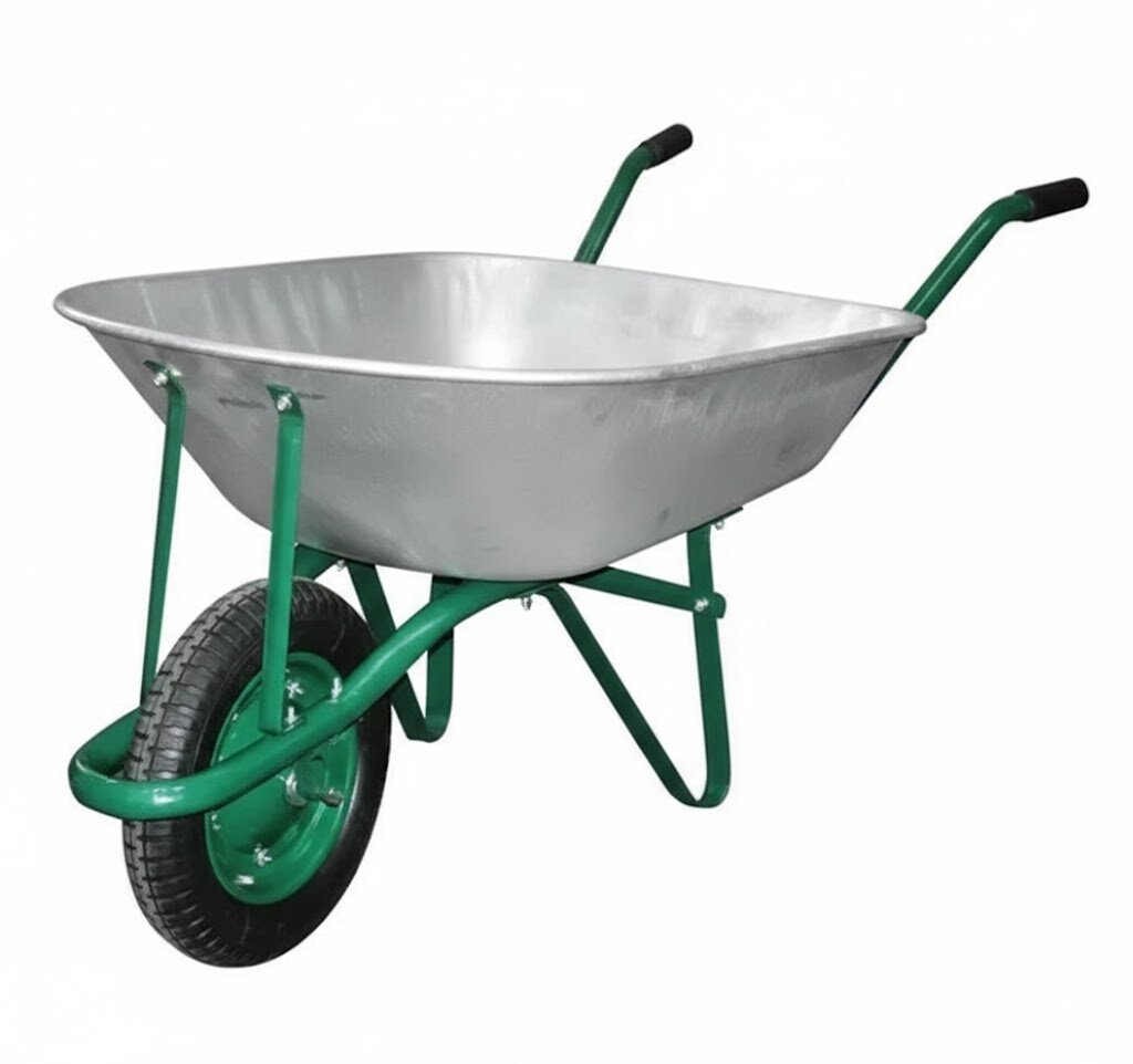 Тачка садовая БТМ 11402, строительная, одноколесная,150кг, 65 л