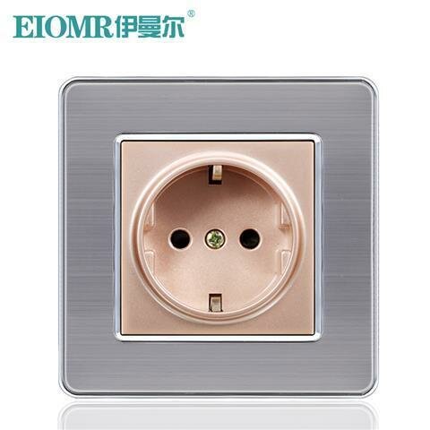 Немецкая стандартная розетка, панель розеток европейского типа, розетка немецкого типа, панель розеток немецкого типа 86-го типа, скрытая настенная установка, европейский стандарт.