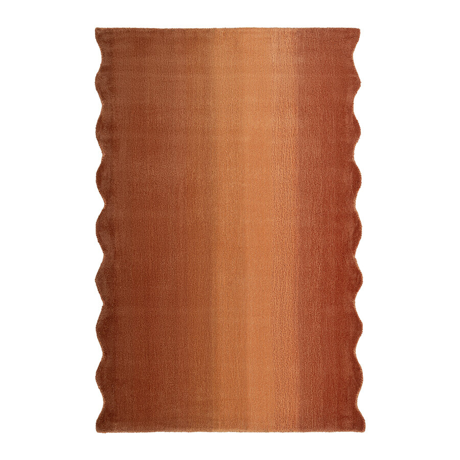 Ковер 120х180 см из шерсти Over Horizon прикроватный декоративный терракотового цвета Trendy Ruffles Tkano TK25-DR0003