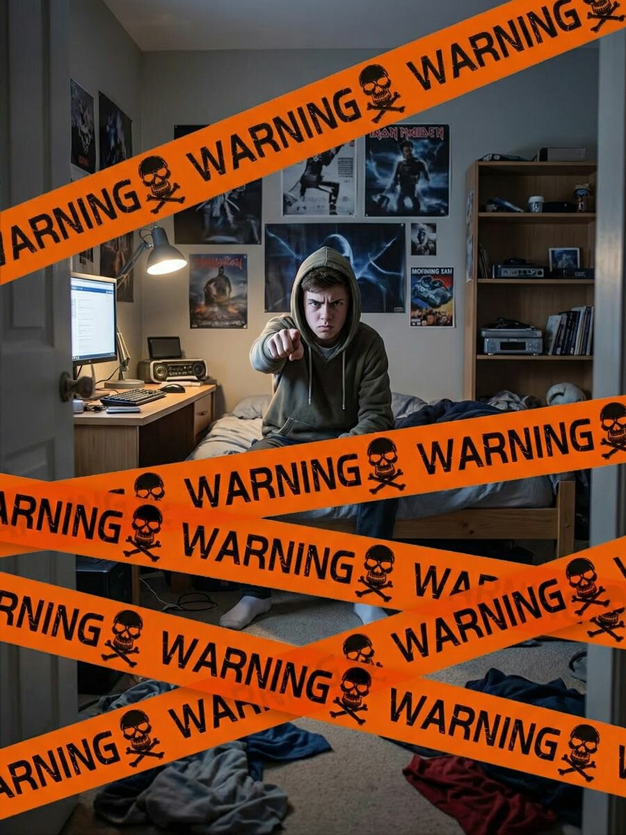 Растяжка сигнальная лента WARNING предупреждение — фото 1