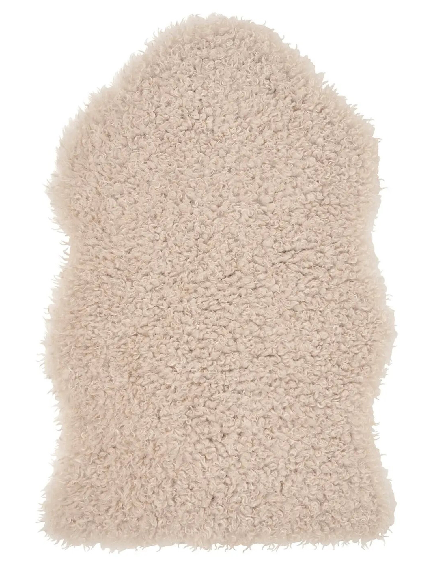 Коврик-шкура икеа SVINDINGE IKEA, бежевый, 55х85 см, искусственная овчина