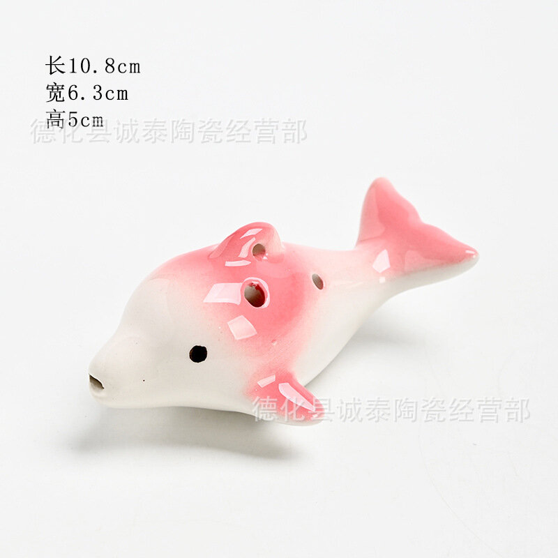 6-отверстный большой окарина в виде дельфина, альтовая клавиша, для студентов, начального уровня, для начинающих, окарина с шестью отверстиями, уличный киоск, горячая продажа, сувенир для путешествий