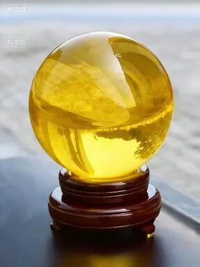 Магический желтый хрустальный шар, гадание, ритуал, 5 см