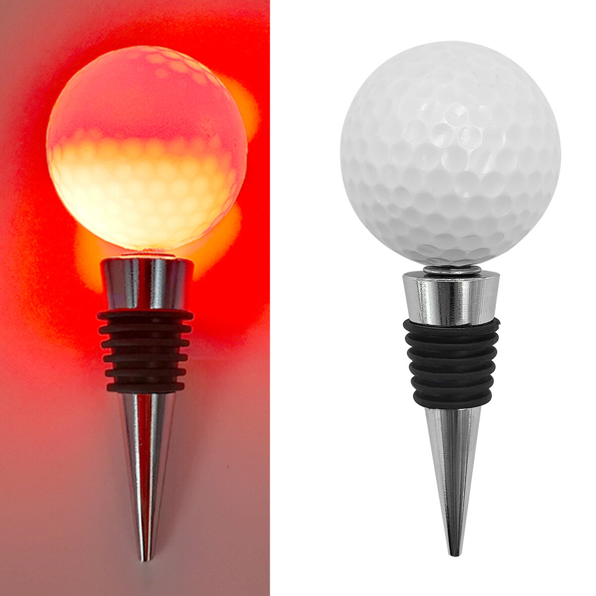 Кросс-бордерный новый сплавный гольф-стоппер для вина, светодиодный светящийся открыватель для пивных бутылок, креативный Т-образный открыватель для красного вина