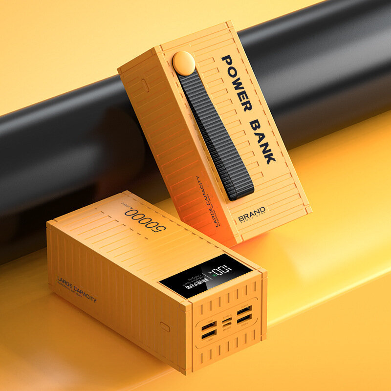 Креативный контейнер-павербанк 66 Вт, сверхбыстрая зарядка, 50000 мАч, PD22W, двусторонняя быстрая зарядка, 10000 мАч