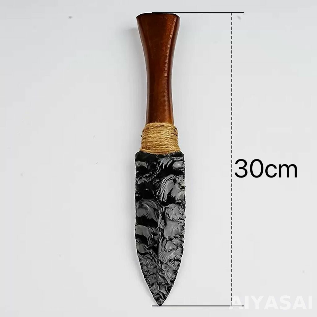 Обсидиановый нож/ Ритуальный нож из камня/ Ритуальный артефакт ножll