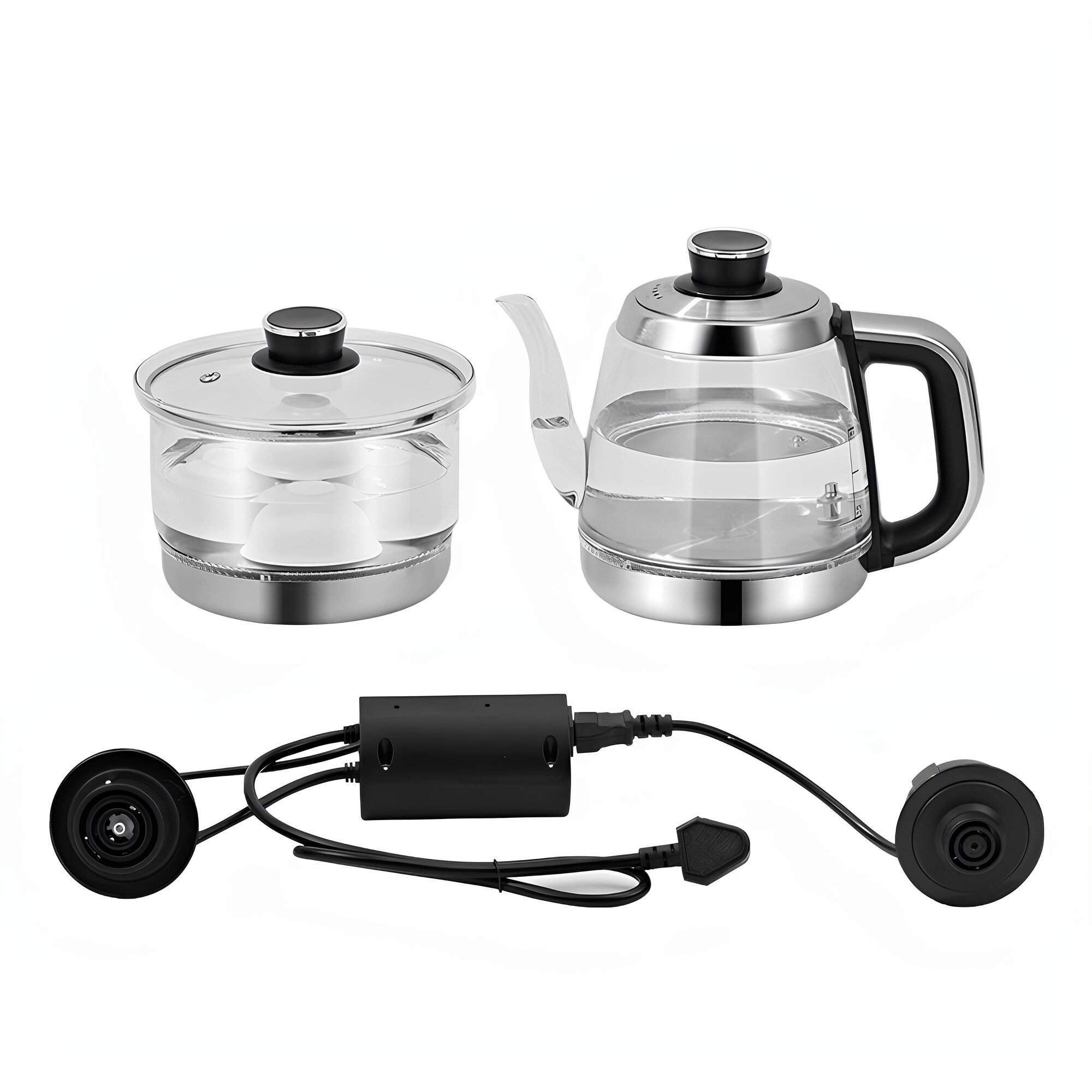 Интеллектуальная полностью автоматическая чайная станция с встроенным стеклянным чайником и автоматической подачей воды