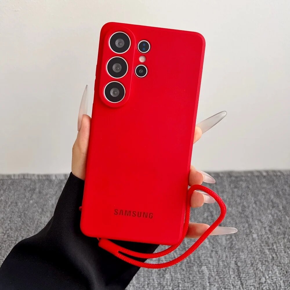 Samsung S26 ultra/Pro жидкий силиконовый ремешок, защитный чехол для камеры, оригинальный чехол для S26 S25 S24 Plus FE Edge A36 A56 A17