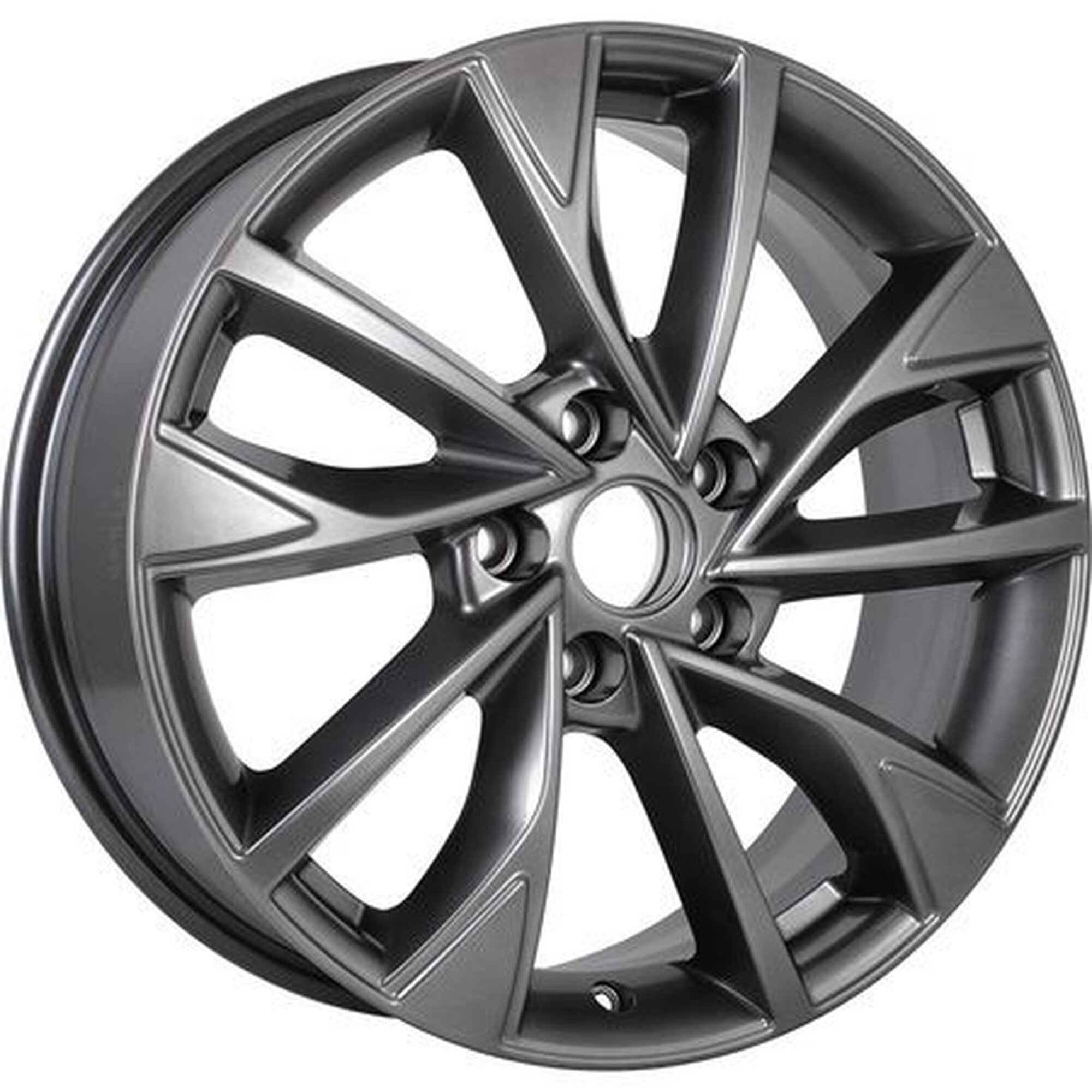 Колесный литой диск КиК Роквуд R17x7 5x108 ET45 CB60.1 Dark_platinum