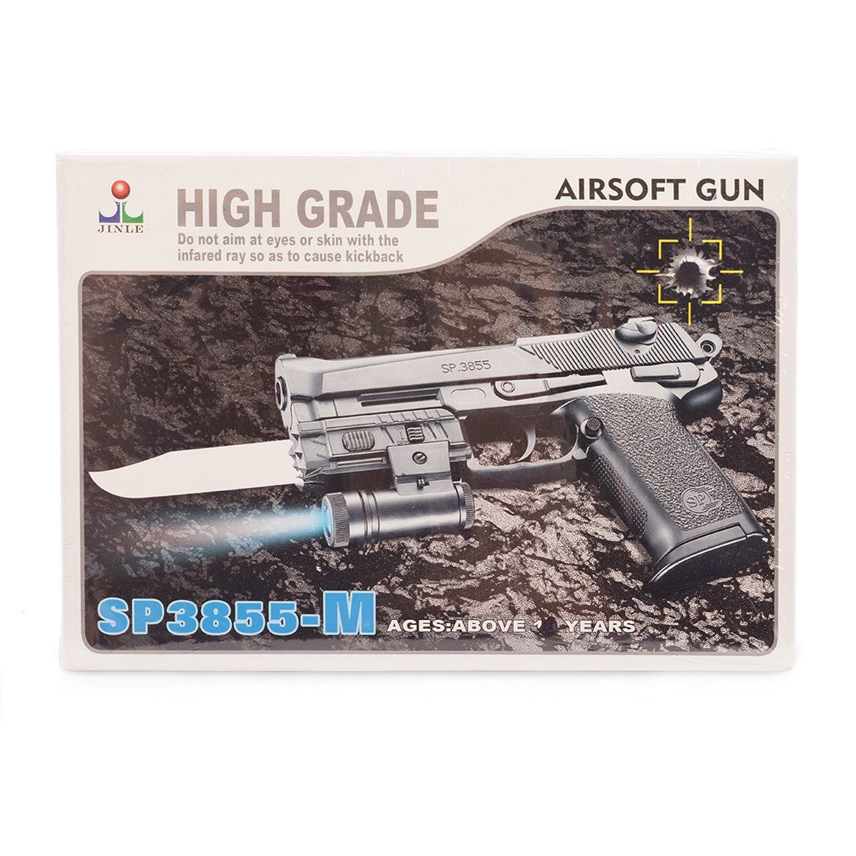 Пистолет детский "SP3855-M", длина 30см, черный/прозрачный, пластик