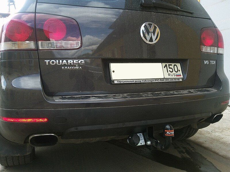 Фаркоп для Volkswagen Touareg, Porsche Cayenne 2002-2010. Тип шара: A. Нагрузки: 2000/100 кг, VW 20